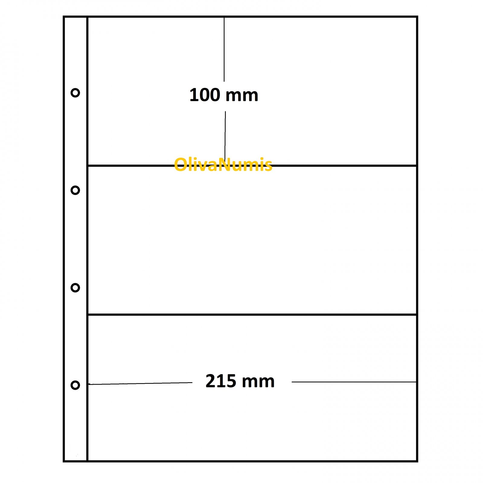 Folha A4 de 3 Divisórias para Notas (com cartolina) - a partir de: